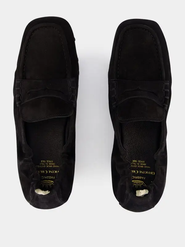 Officine Creative Travis 001 Suede Loafers - Black