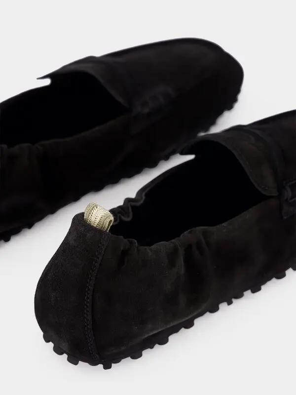 Officine Creative Travis 001 Suede Loafers - Black