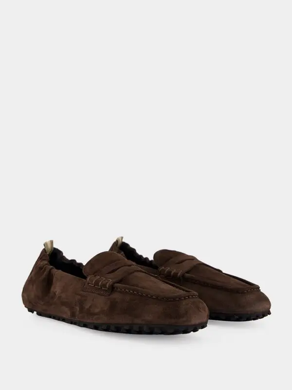 Officine Creative Travis 001 Suede Loafers - Brown