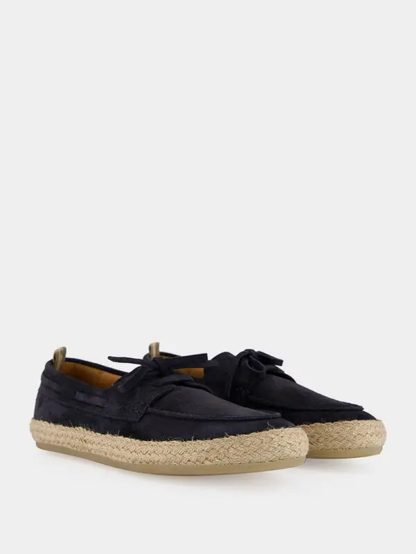 Officine Creative Bowline 005 Suede Espadrilles - Blue
