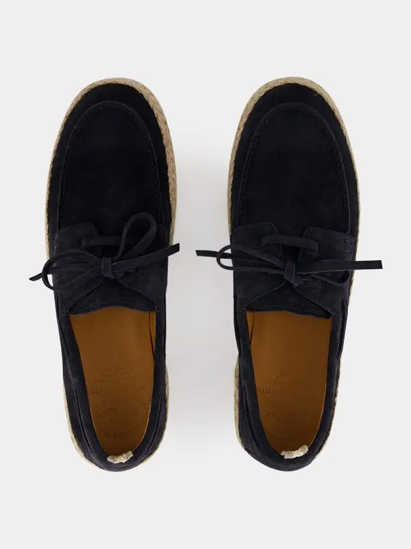 Officine Creative Bowline 005 Suede Espadrilles - Blue