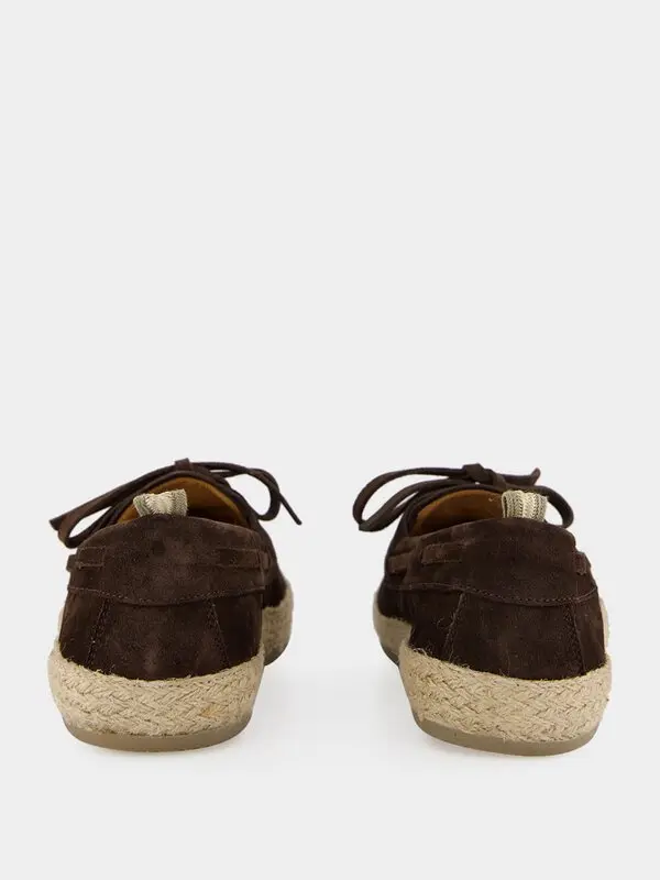 Officine Creative Bowline 005 Suede Espadrilles - Brown