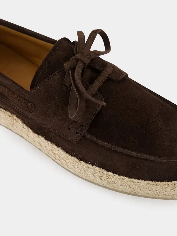 Officine Creative Bowline 005 Suede Espadrilles - Brown