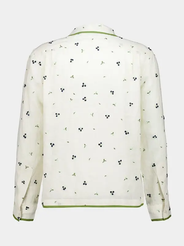 BODE White Blackberry Patch Long Sleeve Shirt - Multicolour