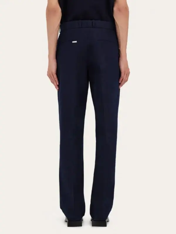 FERRAGAMO Cotton Canvas Trousers
