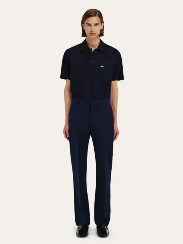 FERRAGAMO Cotton Canvas Trousers