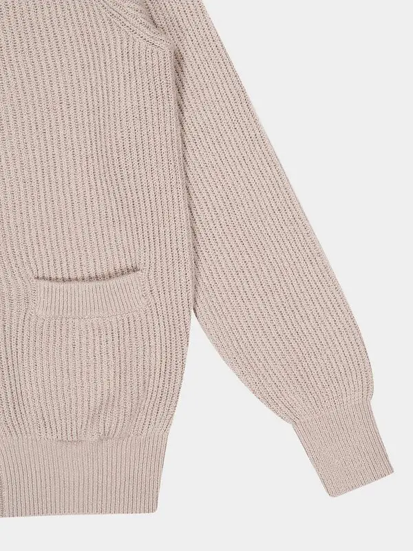 Brunello Cucinelli Cotton Rib Knit Cardigan - Beige