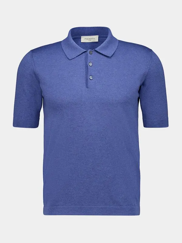 PIACENZA CASHMERE 1733 Silk And Cotton Polo Shirt - Blue