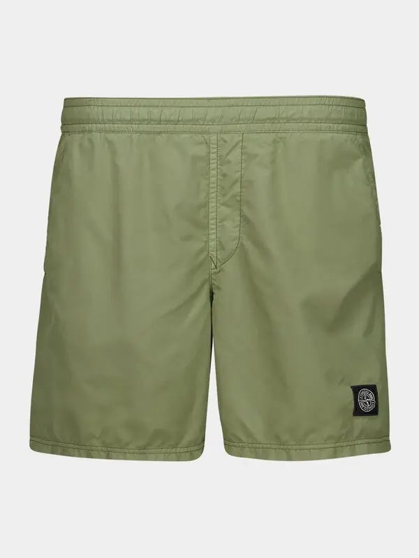 Stone Island Military Nylon Swim Shorts - Green