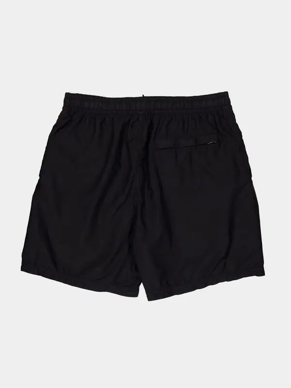 Stone Island Brushed Nylon Swim Trunks - Black