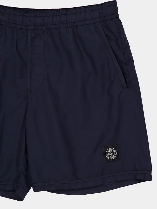 Stone Island Brushed Nylon Swim Trunks - Blue