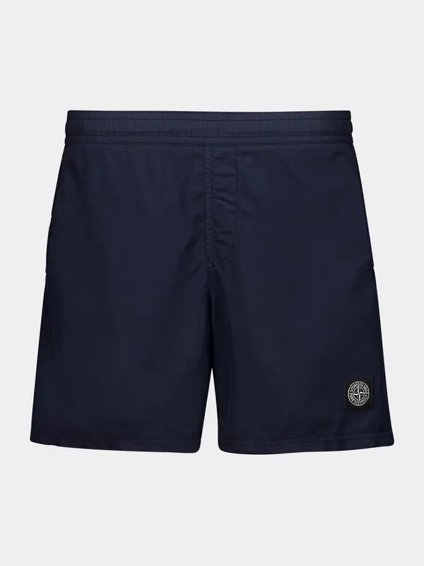Stone Island Brushed Nylon Swim Trunks - Blue