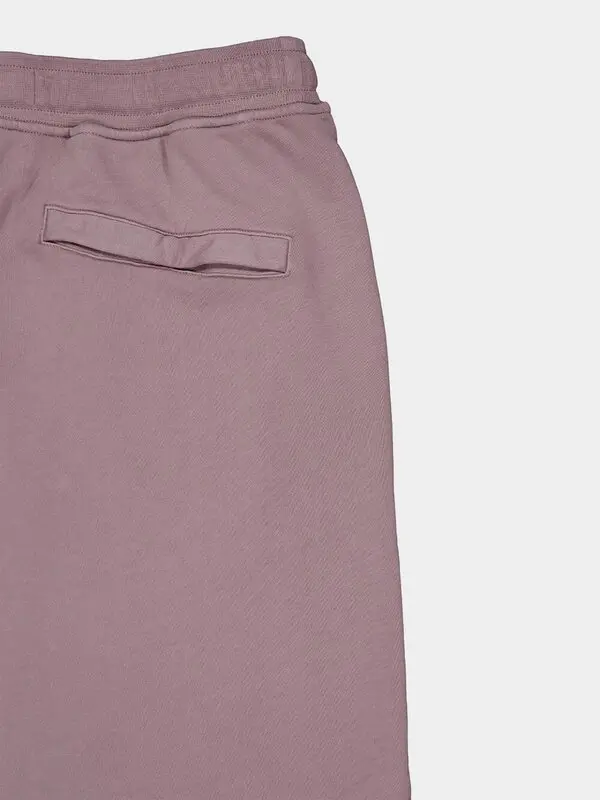 Stone Island Cotton Fleece Jogger Shorts - Purple
