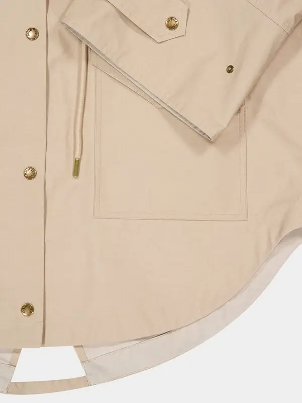 Moncler Oversized Brunnera Hooded Parka - Beige