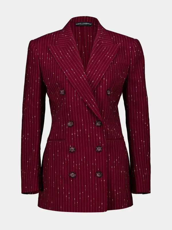 Dolce & Gabbana Pinstriped Double-breasted Jacket - Red