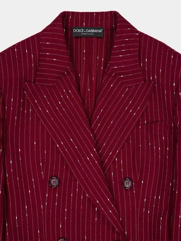 Dolce & Gabbana Pinstriped Double-breasted Jacket - Red