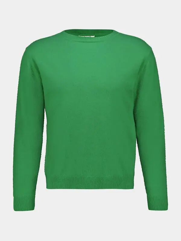 Auralee Brushed Cashmere Cotton Knit Sweater - Green