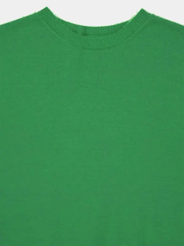 Auralee Brushed Cashmere Cotton Knit Sweater - Green