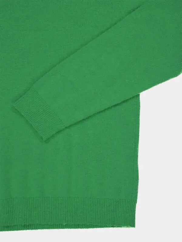 Auralee Brushed Cashmere Cotton Knit Sweater - Green