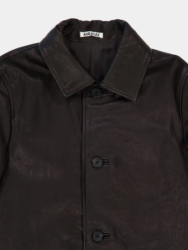 Auralee Textured Lamb Leather Blouson