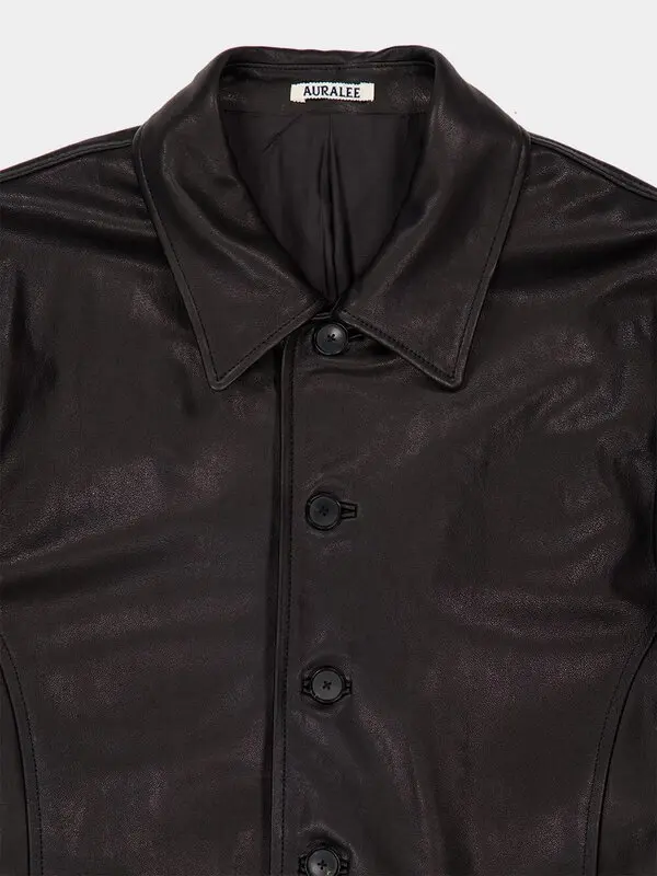 Auralee Textured Lamb Leather Blouson