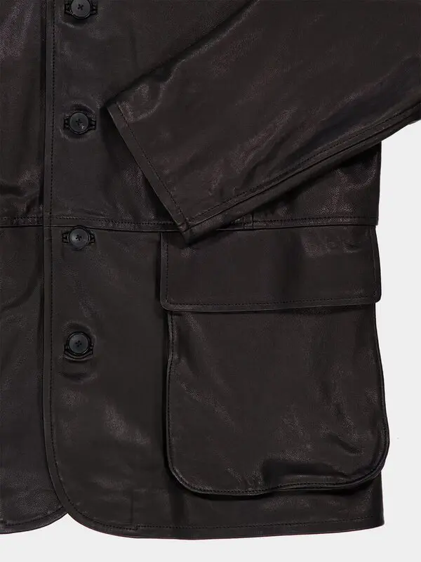 Auralee Textured Lamb Leather Blouson