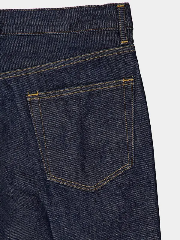 Auralee Indigo Hard Twist Denim Regular Jeans