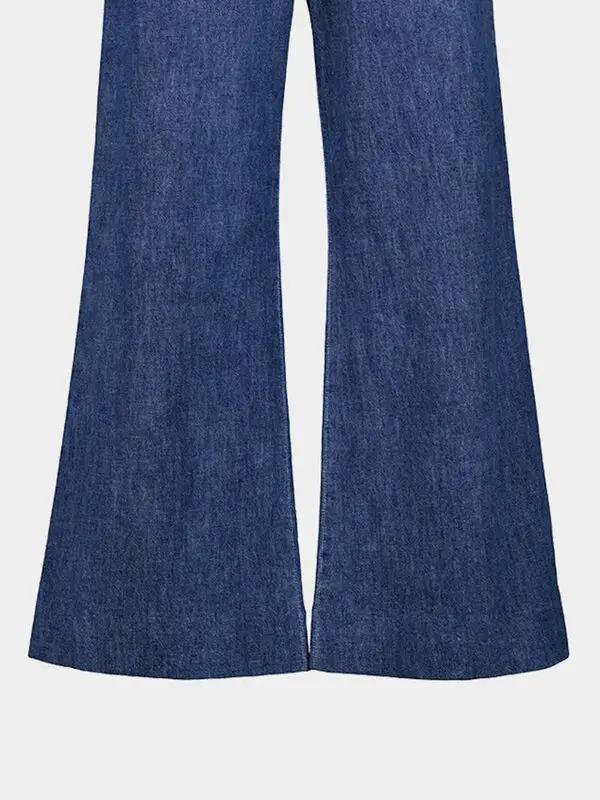 Valentino Garavani Chambray Flared Denim Pants
