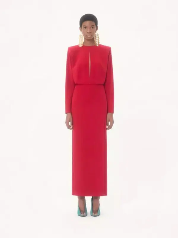 Valentino Garavani Paris Cady Couture Dress - Red