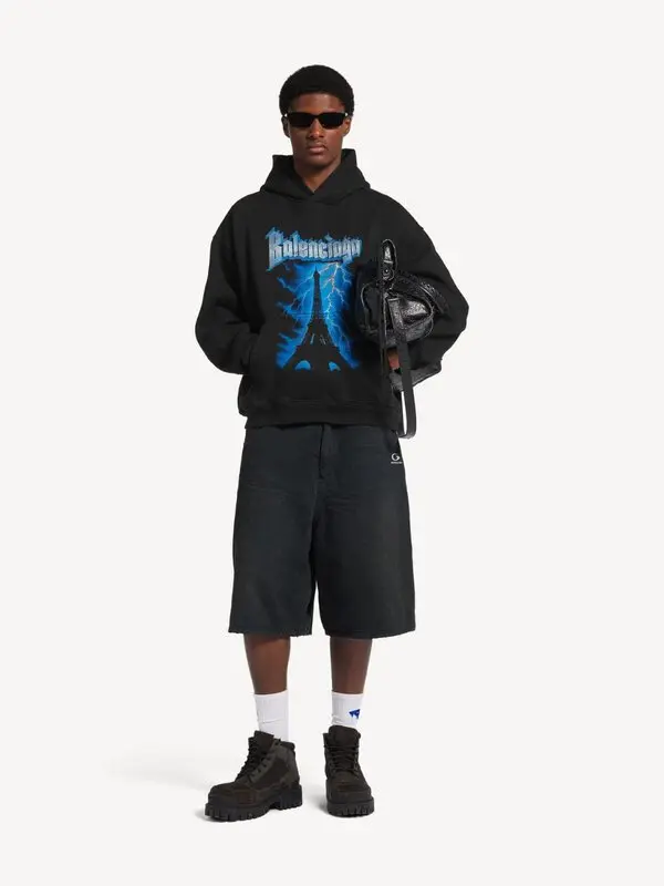Balenciaga Paris Thunderstorm Cotton Sweatshirt