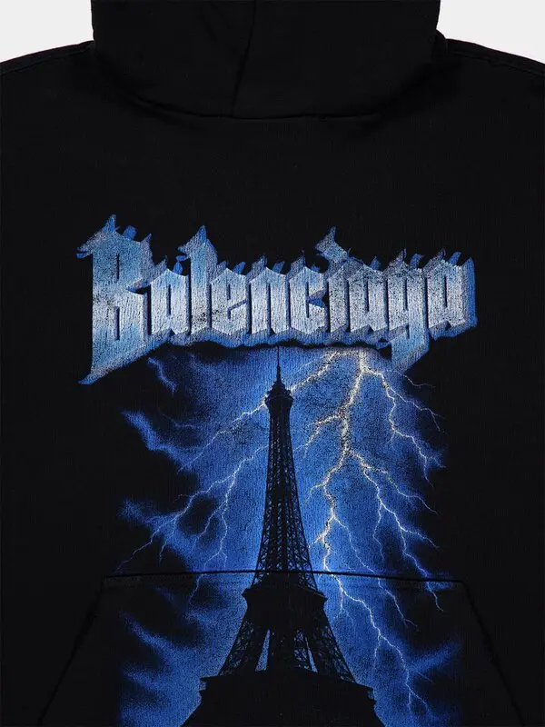 Balenciaga Paris Thunderstorm Cotton Sweatshirt