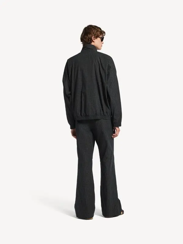 Balenciaga Tartan Cotton Track Jacket