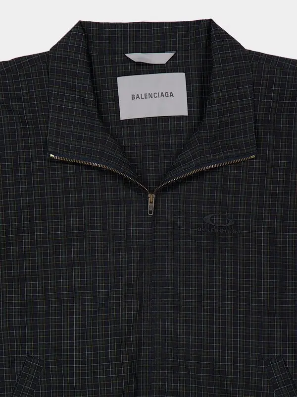 Balenciaga Tartan Cotton Track Jacket
