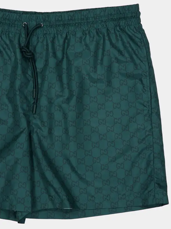 Gucci Gg Monogram Nylon Swim Shorts