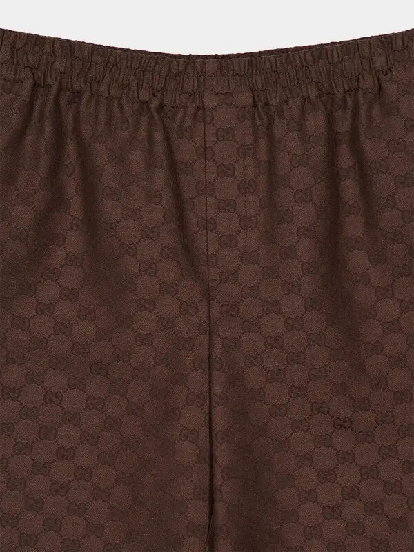Gucci Gg Canvas Linen Blend Shorts
