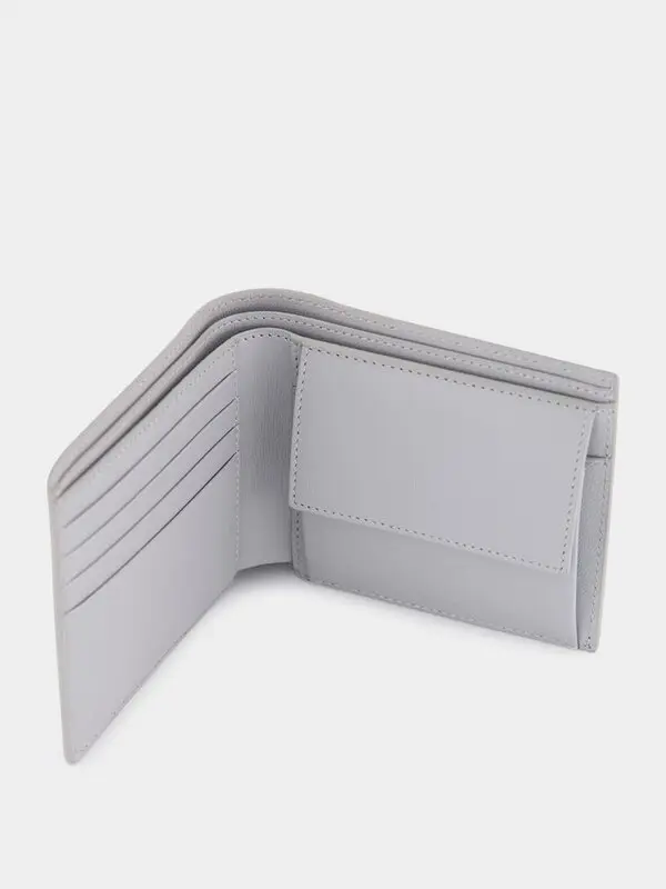 Balenciaga Light Grey Printed Leather Wallet
