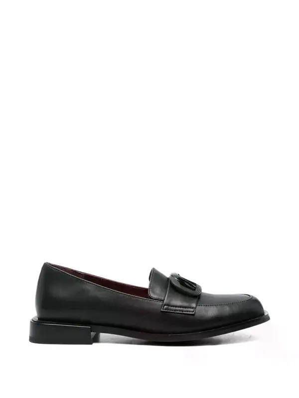 LINDA BAUMANN Buckle-detail Leather Loafers
