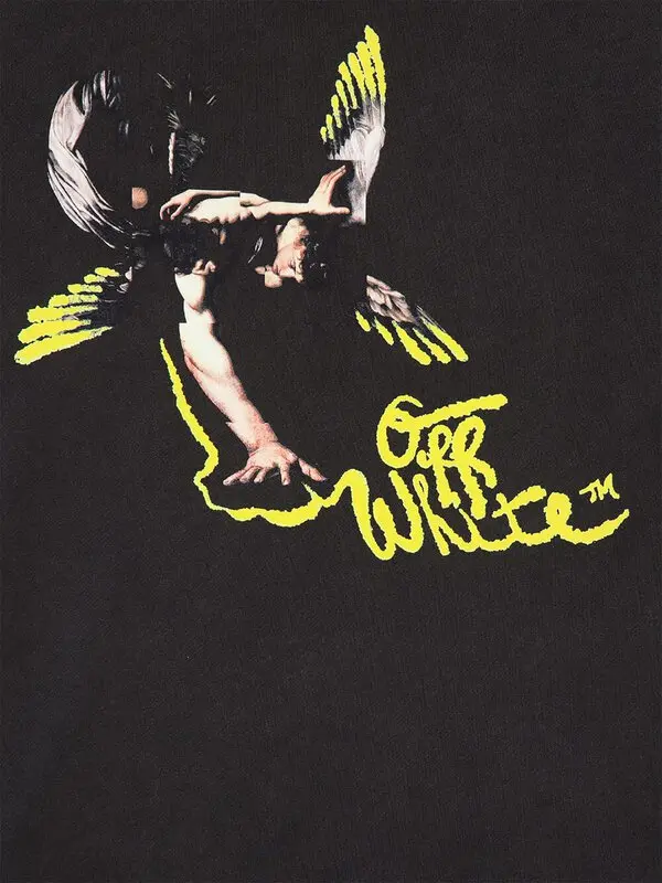Off-White Fallen Caravaggio Cotton Hooded Sweatshirt