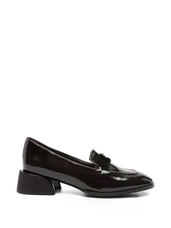 LINDA BAUMANN Patent-leather Loafers - Brown