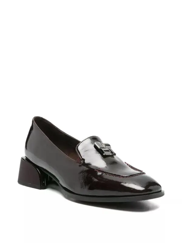 LINDA BAUMANN Patent-leather Loafers - Brown