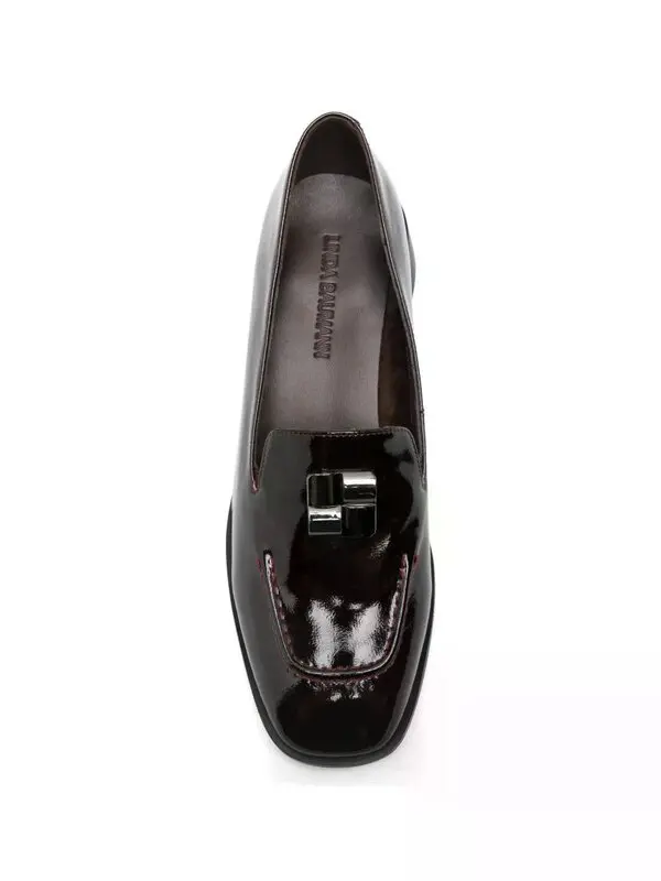 LINDA BAUMANN Patent-leather Loafers - Brown