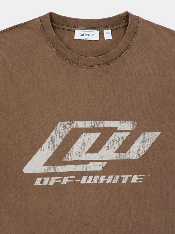 Off-White Owr Logo Cotton T-shirt - Brown