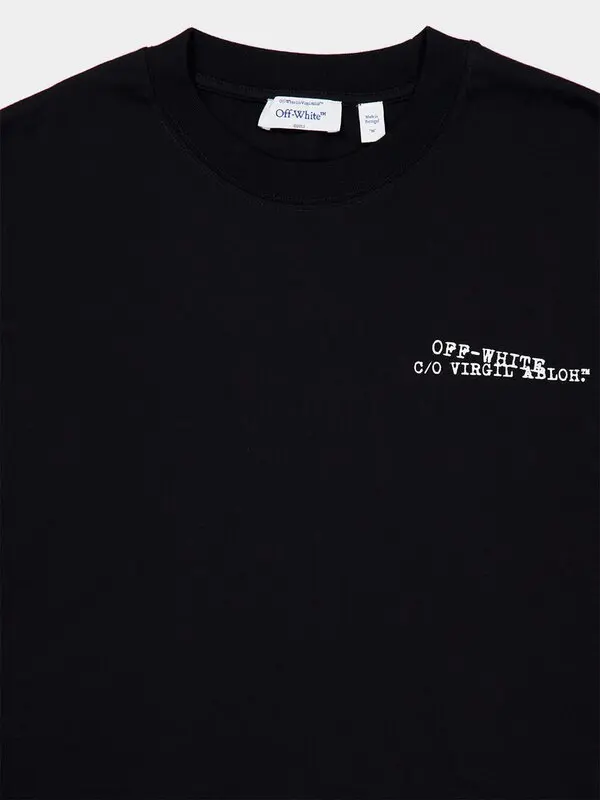 Off-White Type Arrow Cotton T-shirt - Black