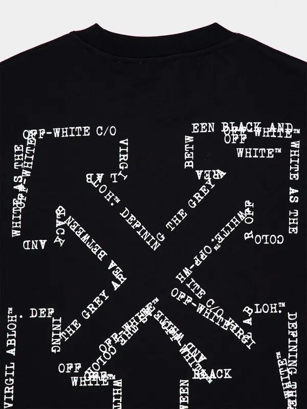 Off-White Type Arrow Cotton T-shirt - Black