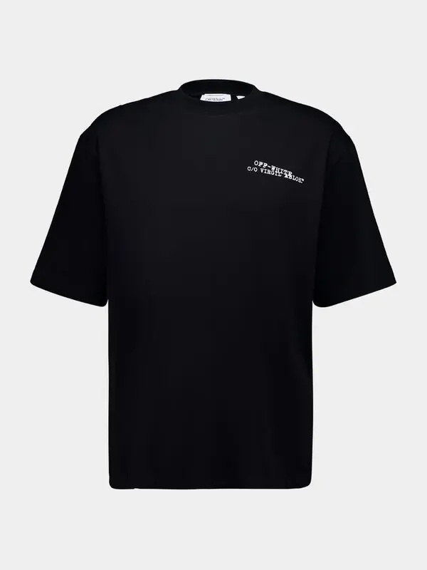 Off-White Type Arrow Cotton T-shirt - Black