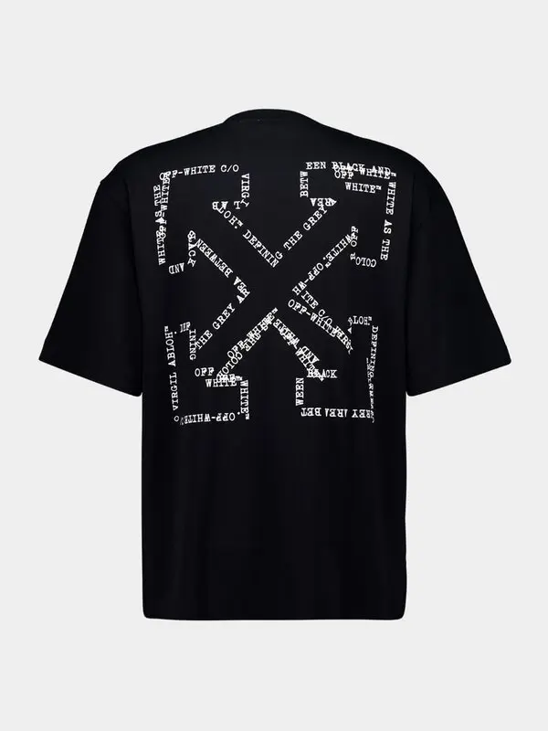 Off-White Type Arrow Cotton T-shirt - Black
