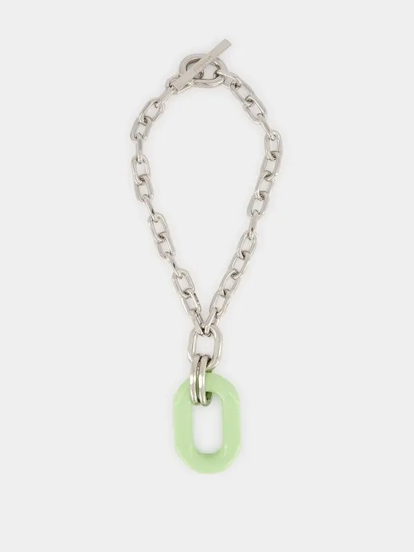 Rabanne Xl Link Necklace - Green
