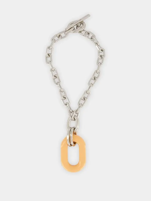 Rabanne Xl Link Necklace - Orange