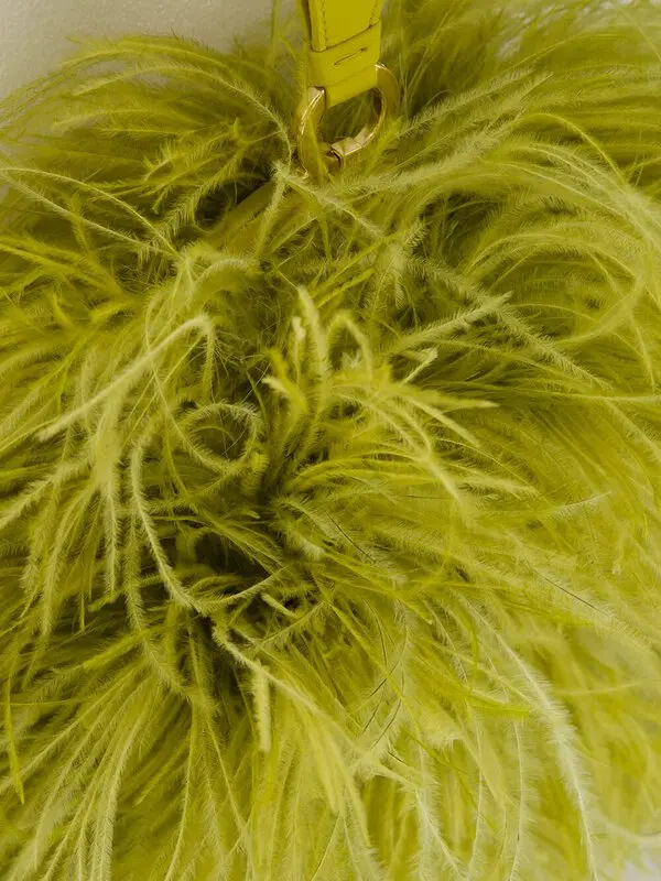 FERRAGAMO Antique Feather Mini Clutch - Yellow