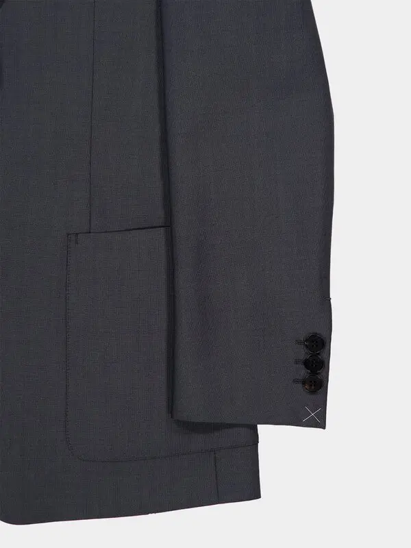 Versace Wool-mohair Blend Single-breasted Blazer With Contrast Panels